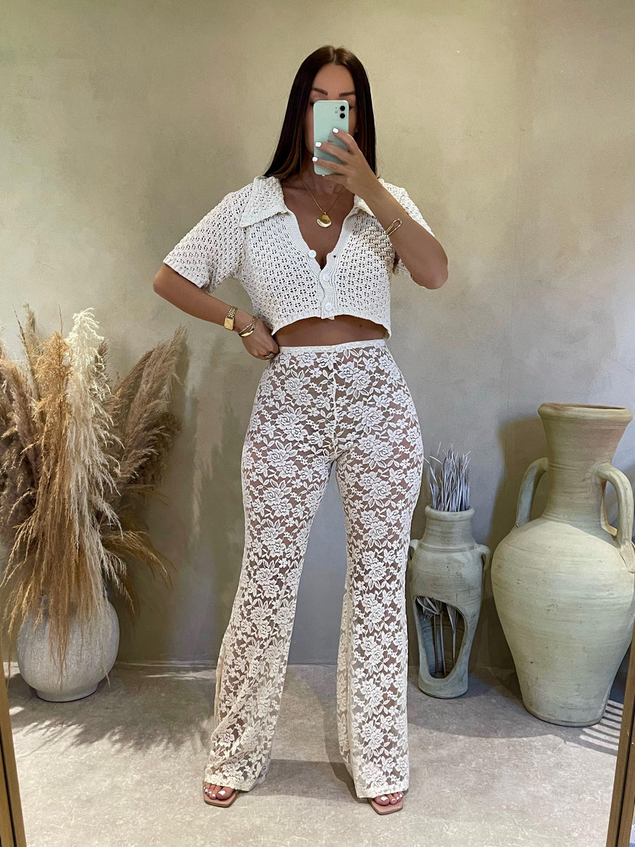 IZZY CREAM LACE TROUSERS - store credit only – Empowa Clothing